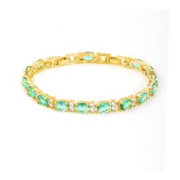 Luxenter Armband mit 18-kar&auml;tiger Gelbgold-Finish und gr&uuml;nem Paraiba-Hydrothermalquarz &ndash; Hadal