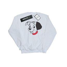 Disney - "101 Dalmatians Dalmatian Head" Sweatshirt f&uuml;r Damen (Wei&szlig;)