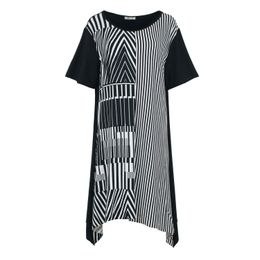Grafisch elegantes Plus Size Jersey-Kleid