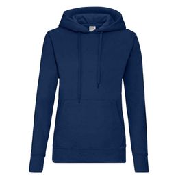 Fruit of the Loom - "Classic" Sweatshirt mit Kapuze f&uuml;r Damen (Marineblau)