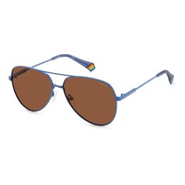 Polaroid Blaue Sonnenbrille aus Edelstahl