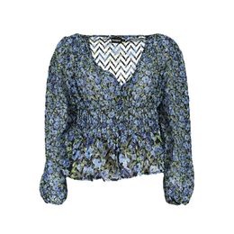 Desigual Bluse mit floralem Druck und gerafftem Bund