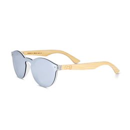 Earth Wood Tulum Polarisierte Sonnenbrille - Bambus/Silber