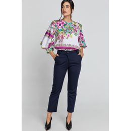 Dunkelblaue Gabardine-Hose