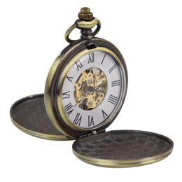 Klassische mechanische Taschenuhr Peaky Blinders Vintage Skelett Automatik