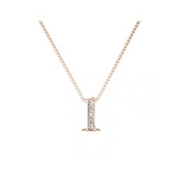 Nummer 1 Anh&auml;nger - Rose Gold und Kristall