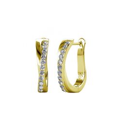 Criss-Ohrringe - Gold und Kristall