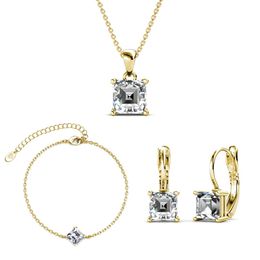 Einfache quadratische Sets - Gold und Kristall