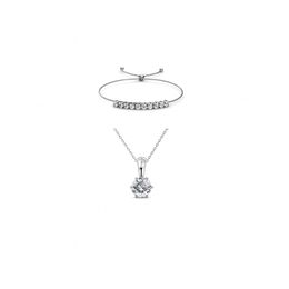 Kristall Mia Geburtsstein Set - Silber und Kristall