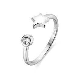 Luxenter-Ring aus 925er Sterlingsilber mit funkelnden Zirkonia-Steinen, rhodiniert &ndash; Fazih