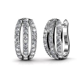 Elegante Ohrringe - Silber und Kristall