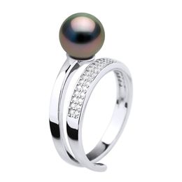 Ringschmuck - Echte Tahiti-Zuchtperle, rund 8-9 mm