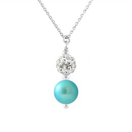 DIADEMA - Halskette - Wei&szlig;es Kristall & Perle - Love Jewelry Collection