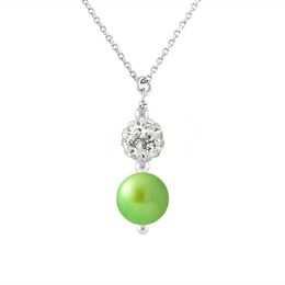 DIADEMA - Halskette - Wei&szlig;es Kristall & Perle - Love Jewelry Collection