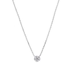 Luxenter Halskette aus 925er Sterlingsilber mit Zirkonia, rhodiniert &ndash; Ashee