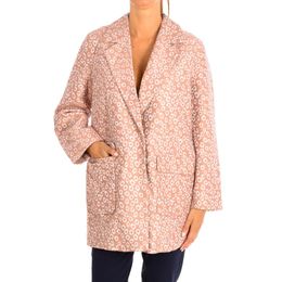 Lang&auml;rmelige lange Jacke 9009 Damen