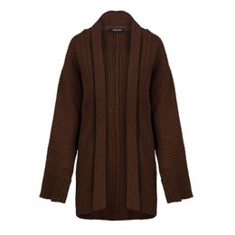 H&uuml;ftlange Batwing-Strickjacke mit offener Front