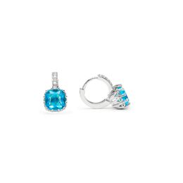 Luxenter Ohrringe mit Zirkonia in Blautopasoptik, silberfarben &ndash; Rilhi