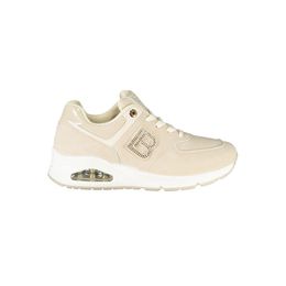 Laura Biagiotti Beigefarbene Polyurethan Damen Sneaker