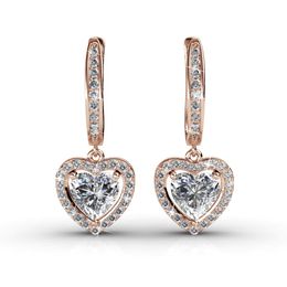 Only Love Ohrringe - Ros&eacute;gold und Kristall