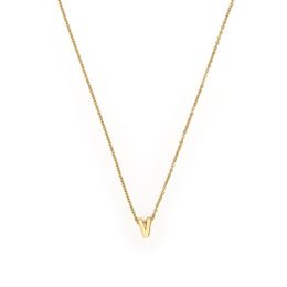 Luxenter Halskette mit 18-kar&auml;tiger Gelbgold-Finish &ndash; Alphabet