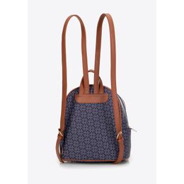 Wittchen Damenrucksack aus Kunstleder mit Quaste, Marineblau