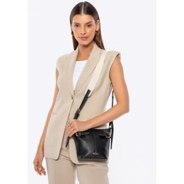 Wittchen Damen-Beuteltasche, klein, aus &Ouml;ko-Leder, schwarz