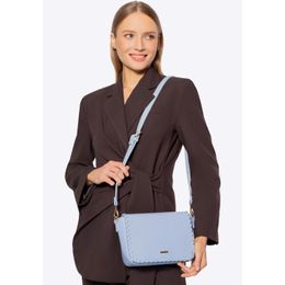 Wittchen Damen-Umh&auml;ngetasche mit &Uuml;berschlag, Blau, Kunstleder