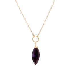 Luxenter Halskette, Metalllegierung Ayom und nat&uuml;rlicher Amethyst 18K vergoldet