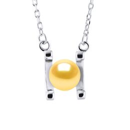 SYMBOL Halskette S&uuml;&szlig;wasserperle 7-8mm Golden 925