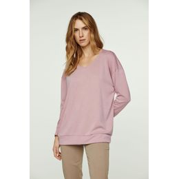 Rosa V-Ausschnitt-Strick-Top
