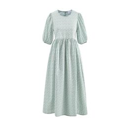 Noella Casey Kleid aus Baumwoll-Popeline in Gr&uuml;n