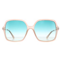 Guess Square Womens Gl&auml;nzend Beige Gr&uuml;n Farbverlauf GU7845