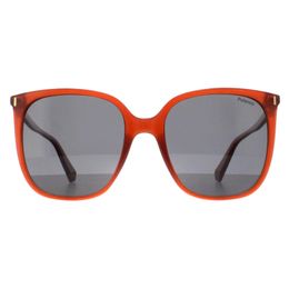 Polaroid Square Damen Orange Grau Polarisiert PLD 6218/S