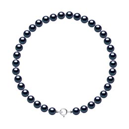 DIADEMA - Armband - Echte S&uuml;&szlig;wasserperlen - Schwarzer Tahitian Style