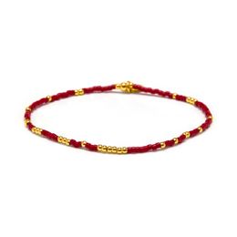 Luxenter Armband aus rotem Kristall mit 18 Karat Gelbgold-Finish &ndash; Xanvi
