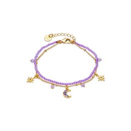 Luxenter Armband aus violettem Kristall mit 18 Karat Gelbgold-Finish &ndash; Ayora