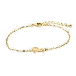 Luxenter Armband mit 18-kar&auml;tiger Gelbgold-Oberfl&auml;che &ndash; Alphabet