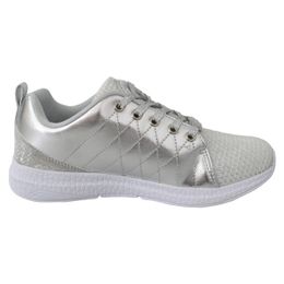 Plein Sport Women's Silver Polyester Runner Gisella Sneakers Shoes