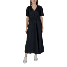 B.Young L&auml;ssig geschnittenes Maxikleid mit V-Ausschnitt und kurzen &Auml;rmeln