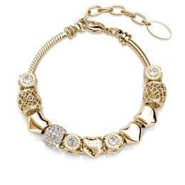 Strahlende Charm-Armb&auml;nder - Gold und Kristall