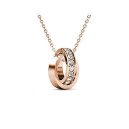 Kreis Hoop Anh&auml;nger - Rose Gold und Kristall