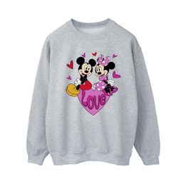 Disney - "Love Hearts" Sweatshirt f&uuml;r Damen (Sportgrau)