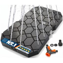 Kesser&reg; Bodendusche Geo Gartendusche, Dusche f&uuml;r alle - Gro&szlig;, Klein & Vierbeiner, Rutschfest, UV- & Wetterfest, Rostfrei & Schimmelresistent, Steuerung &uuml;ber Fu&szlig;rad, Inklusive Zubeh&ouml;r