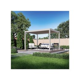 Weide Deluxe Plus Pergola Voll Aluminium freistehend 3 x 4 M Lamellendach Ivory Sand?