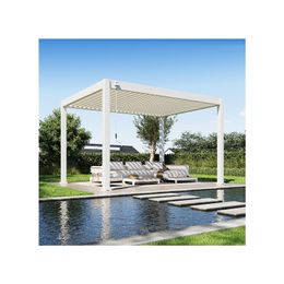 Weide Deluxe Plus Pergola Voll Aluminium freistehend 3 x 4 M Lamellendach wei&szlig;?