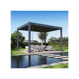 Weide Deluxe Plus Pergola Voll Aluminium freistehend 3 x 4 M Lamellendach anthrazit?