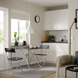 IKEA GUNDE / GUNDE Tisch und 2 Klappst&uuml;hle