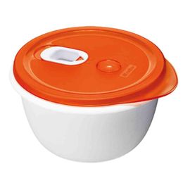 Rotho Mikrowellen-Beh&auml;lter "Clever" 1,6 l wei&szlig;/rot 19 x 19 x 10,5 cm