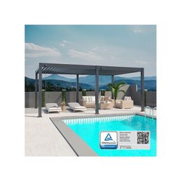 Weide Deluxe Plus Pergola Voll Aluminium freistehend 4 x 6 M Lamellendach anthrazit?